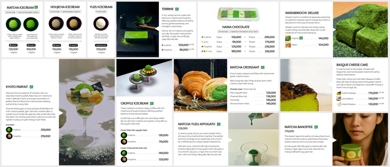 Matcha Menu - NAGOCHA Matcha Specialty & Tea House